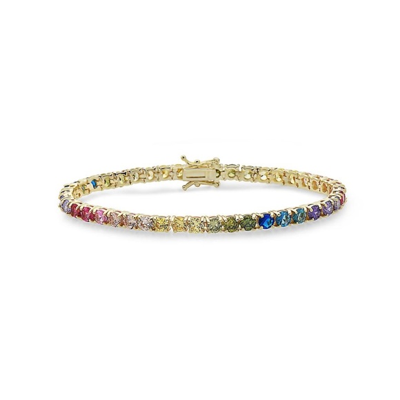 Jewelry | Multi Color Rainbow Cz Tennis Bracelet | Poshmark
